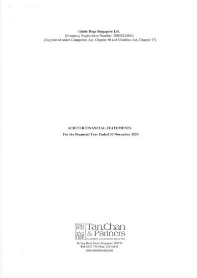 Financial Statements - Guide Dogs Singapore Ltd (GDS)