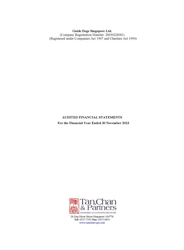 Financial Statements - Guide Dogs Singapore Ltd (GDS)